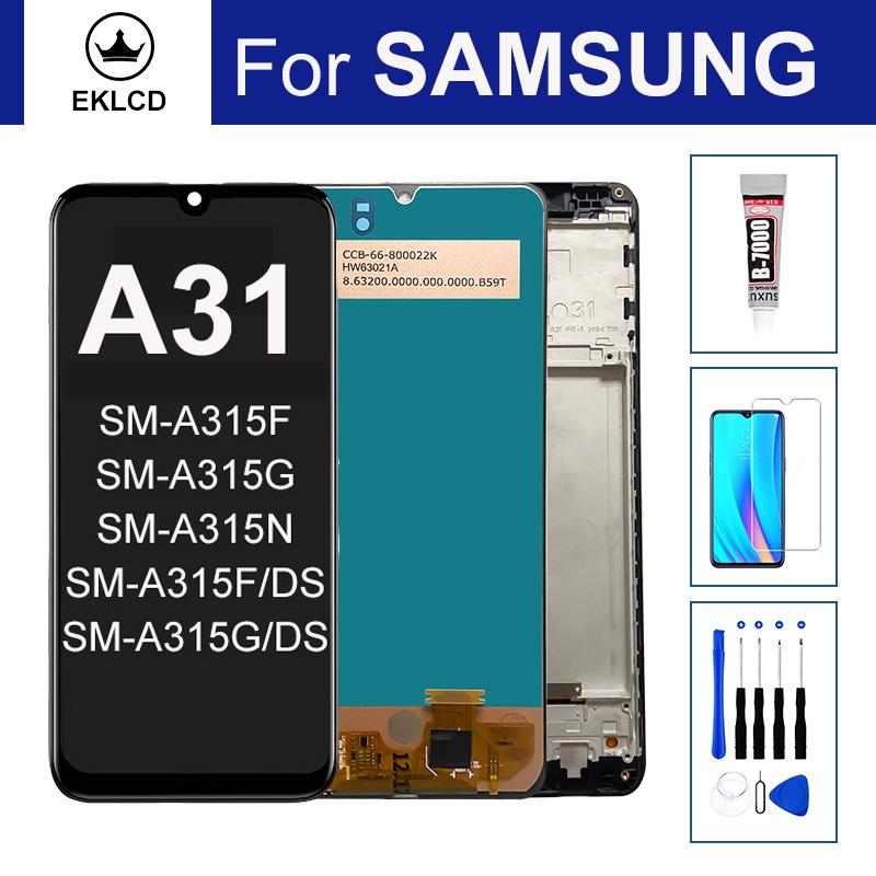 LCD For Samsung Galaxy A31 A315 A315F SM-A315G/DS Display Touch Screen ...