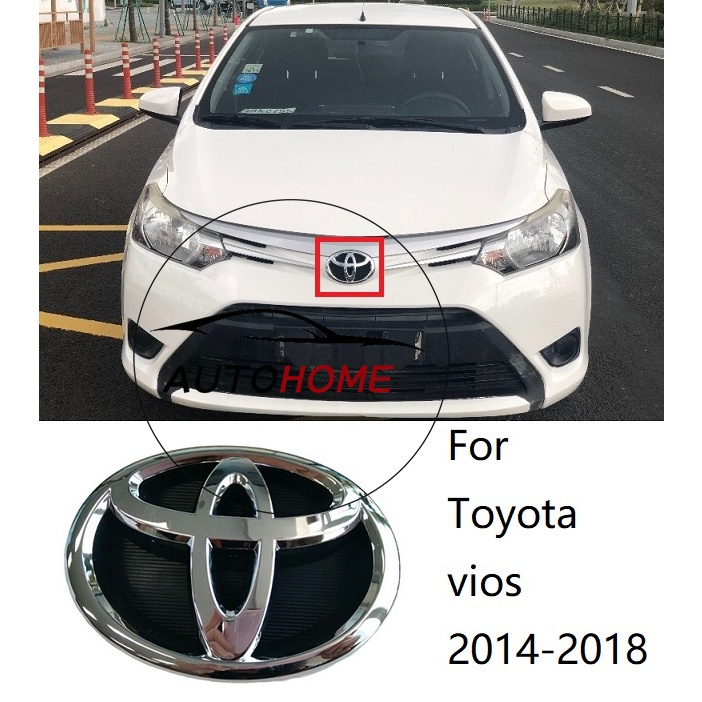 original quality front bumper grill logo For Toyota vios 2014 2015 2016 ...