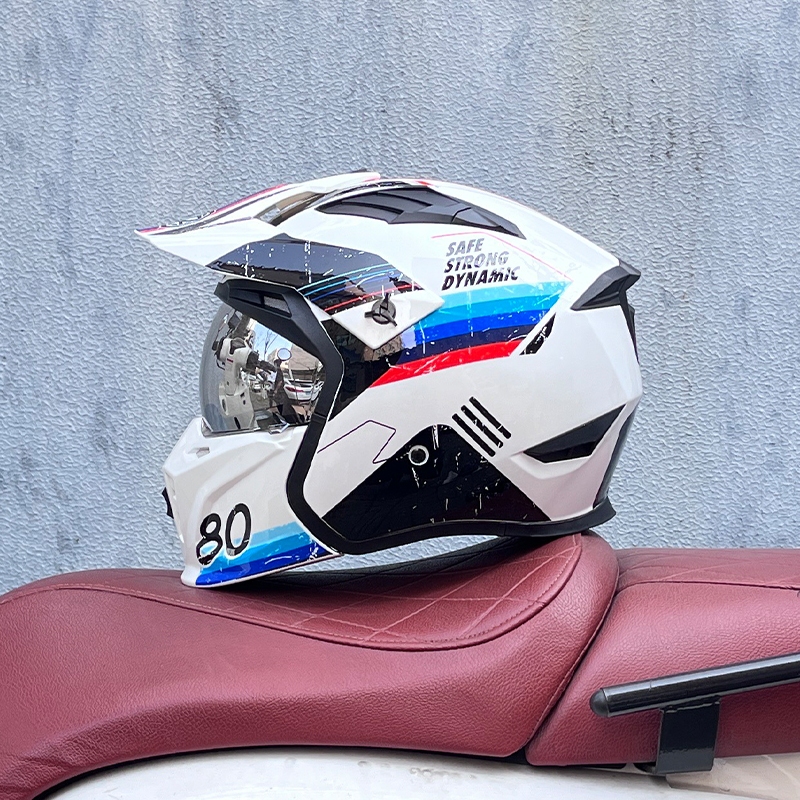 Orz-163 Retro Motorcycle Combination Helmet Removable Helmet | Shopee ...
