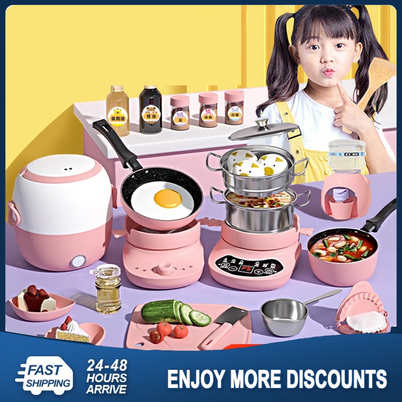 Mini Real Cooking Set For Kids Kitchen Set Toys for Kids Girls Kitchen ...