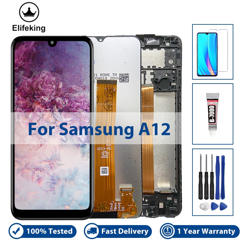 Original 6.5" LCD For Samsung Galaxy A12 A12 Nacho LCD Display Touch Screen Digitizer Assembly ...