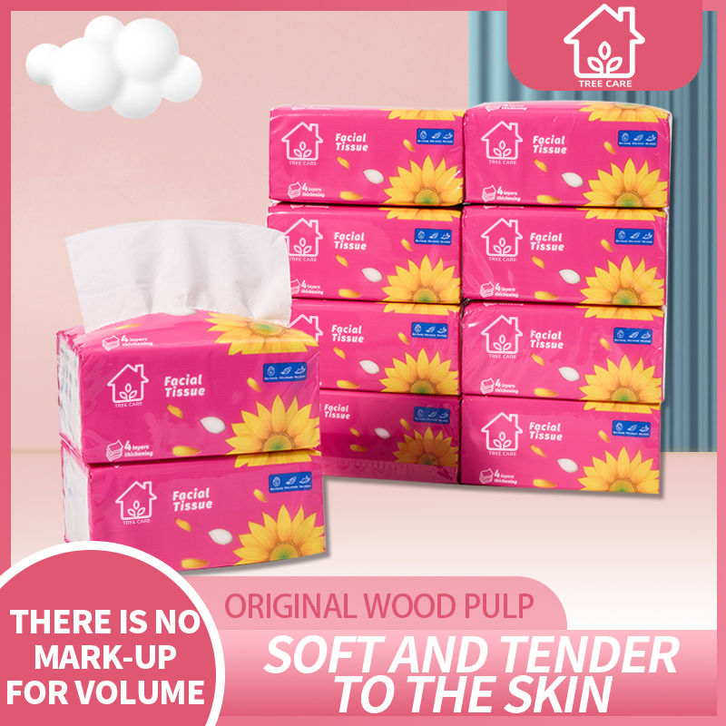 TREE CARE Facial Tissue paper towel tissue paper 4Ply interfolded ...