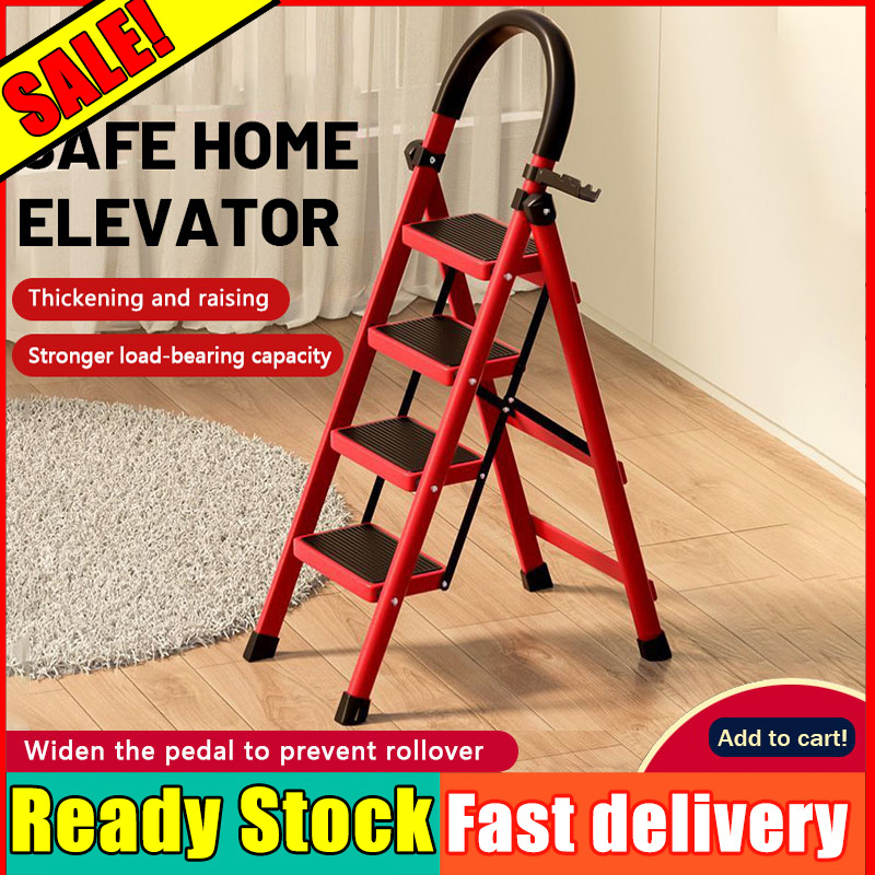 3/4/5/6 Step Ladder Foldable ladder Aluminum Hagdanan heavy duty ...