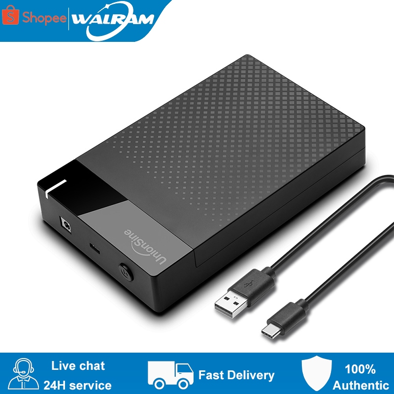 2.5/3.5 Inch HDD Enclosure USB 3.1 SSD Enclosure HDD Case Transparent ...