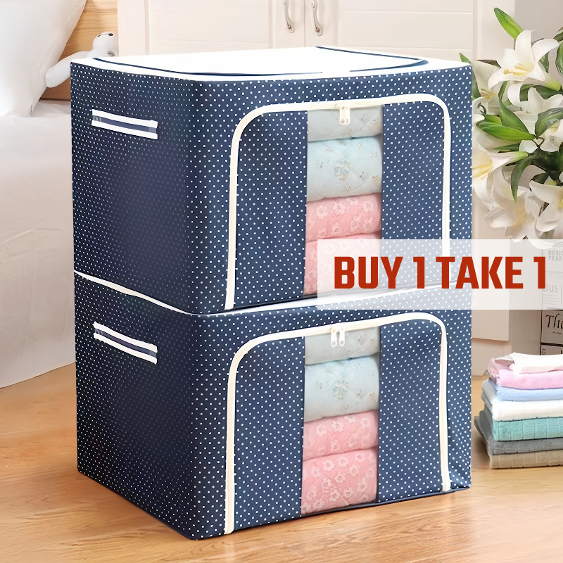 BUY 1 TAKE 1 HAPPYFY 72L/110L Foldable Storage Box Organizer For ...