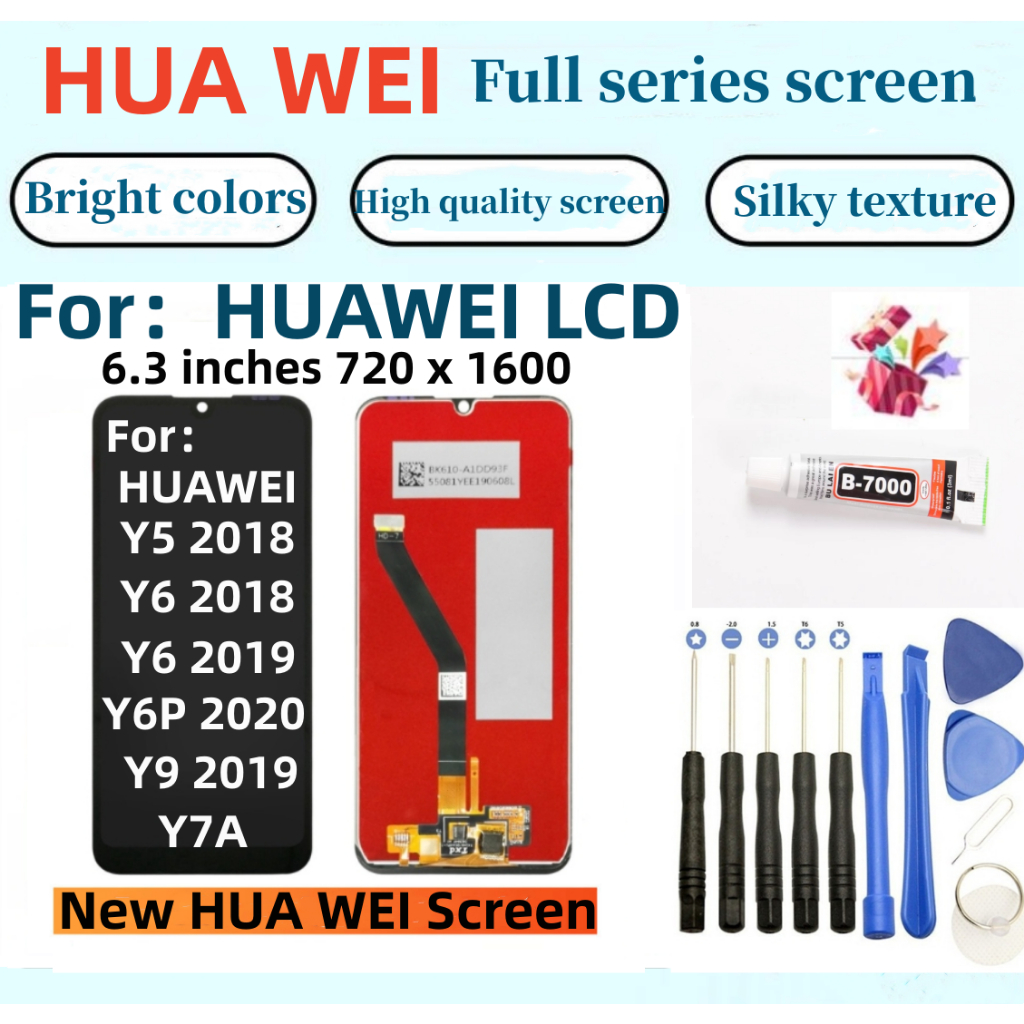 Brand New HUAWEI Screen Suitable For Y6 2018 2019 Y6P Y7A Y9S Y7 2019 Y9 2019 Y9 PRIME LCD Touch ...