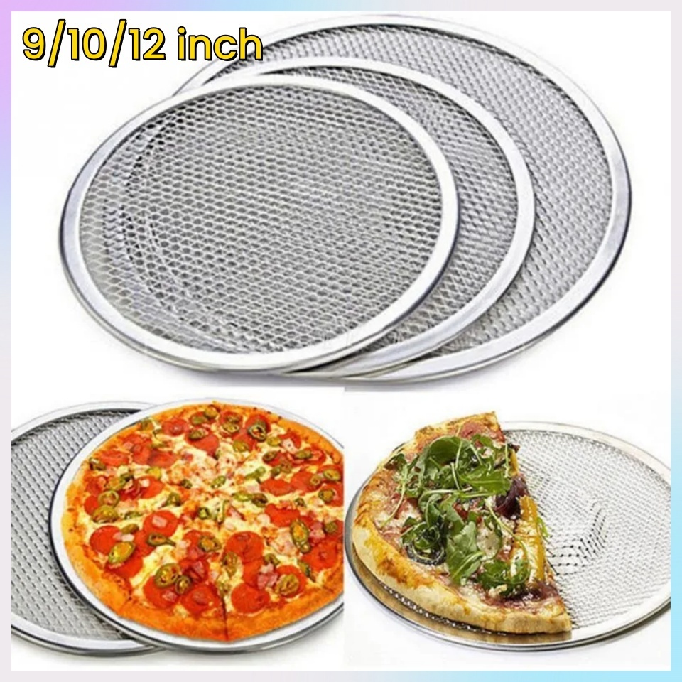 Pizza Pan Round Mesh Pizza Screen Baking Thin Crust Tray Mesh Aluminum ...