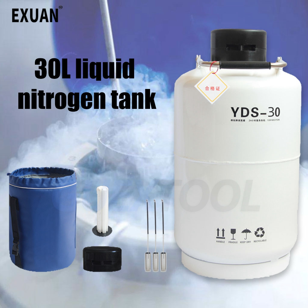 2L-50L 50mm Liquid Nitrogen Tank Portable Frozen Bovine Semen Vessel Cylinder Container Dewar ...