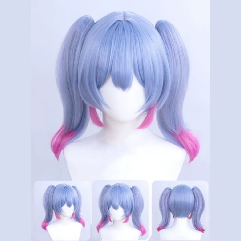 Jingyue Hatsune Miku Impact Miku Rabbit Hole Cosplay Wig Gradient Heat ...