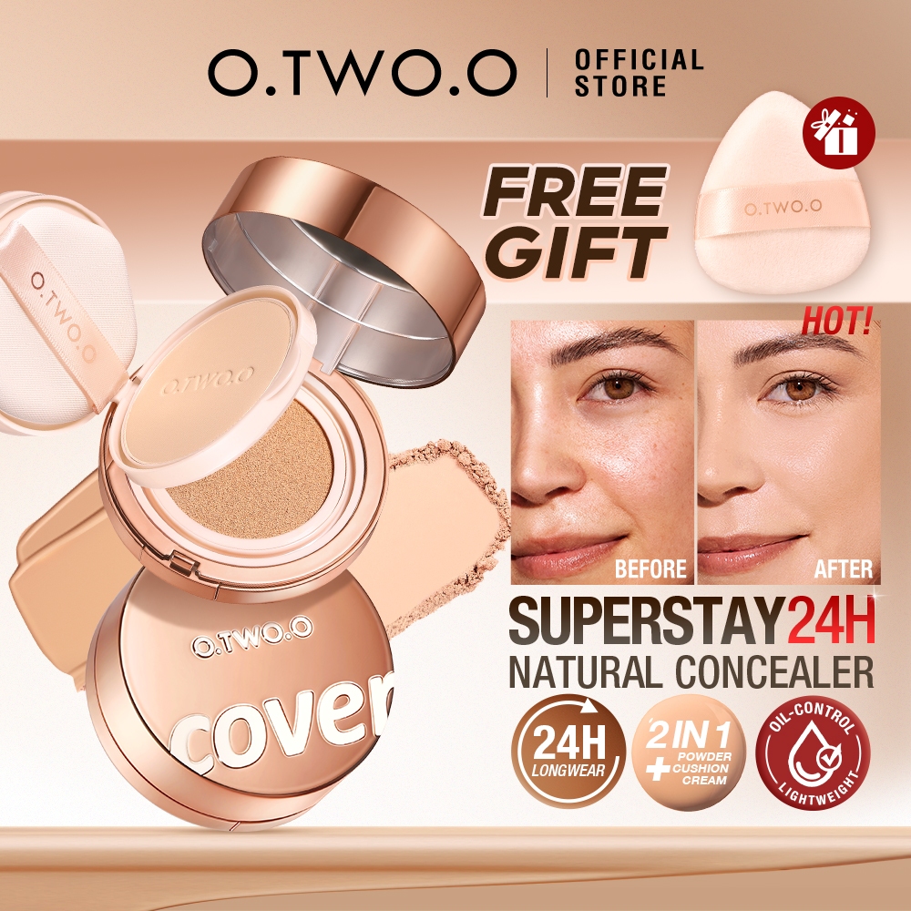 O.TWO.O 2 In 1 Soft Focus Powder & Cushion Cream Long Lasting ...