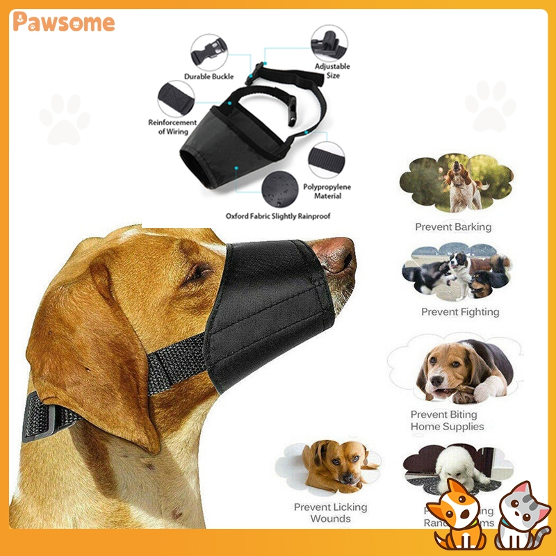 Pet Dog Muzzle Anti-Bite Anti-Accidental Eating Waterproof Dog Barking ...