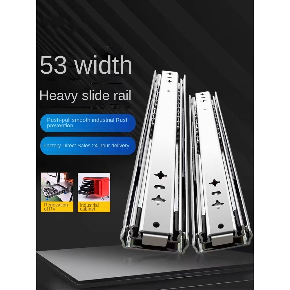 Three fold Heavy Duty Drawer Slide 53mm with regular model Fully ...