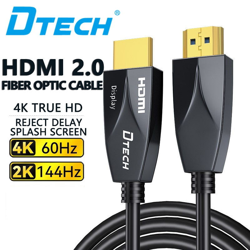 DTECH 4K Optical Fiber Cable HDMI 2.0 Fiber Optic Cable for HDTV Box ...