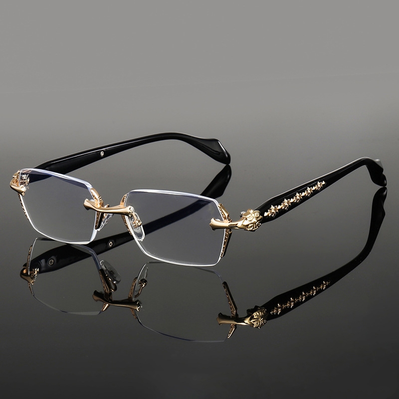 Photochromic Anti Radiation Glasses For Women Men Rimless Transition ...