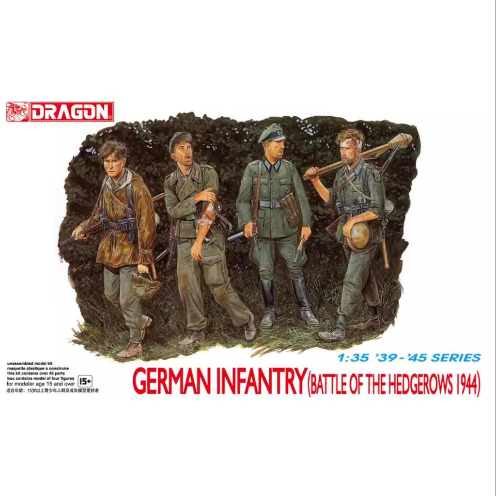 Dragon 1/35 6025 WWII German Infantry (Battle of The Hedgerows 1944) (4 ...