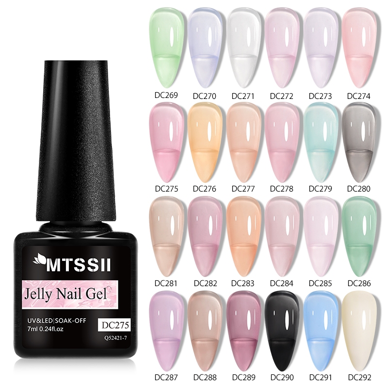 【Ready Stock】MTSSII Gel Nail Polish Jelly Gel Polish Nude Nail Gel Soak Off Gel Jelly Polish 7ml ...