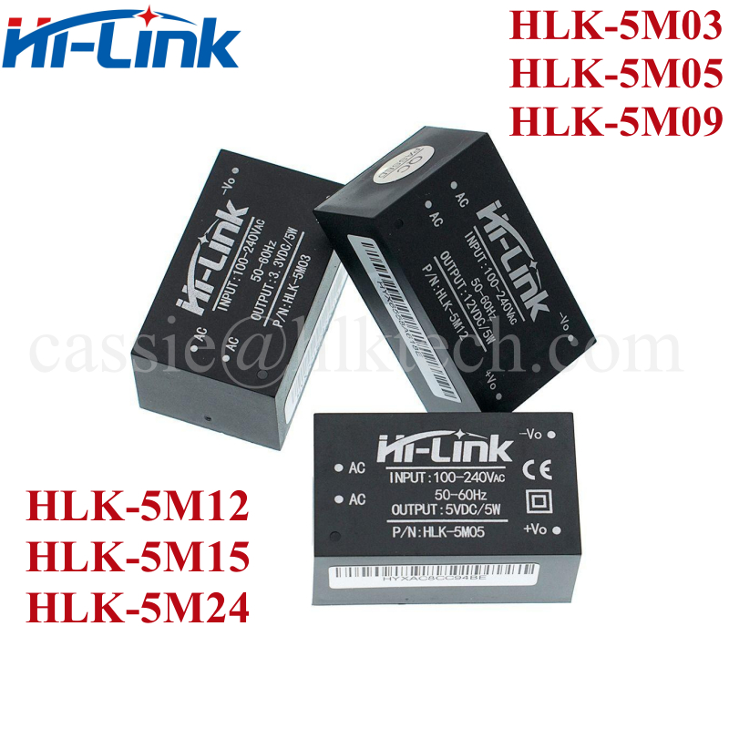 HLK-5M05 5M03 5M09 5M12 5M15 5M24 AC-DC 220V to 5V/3.3V/9V/12V/24V AC ...