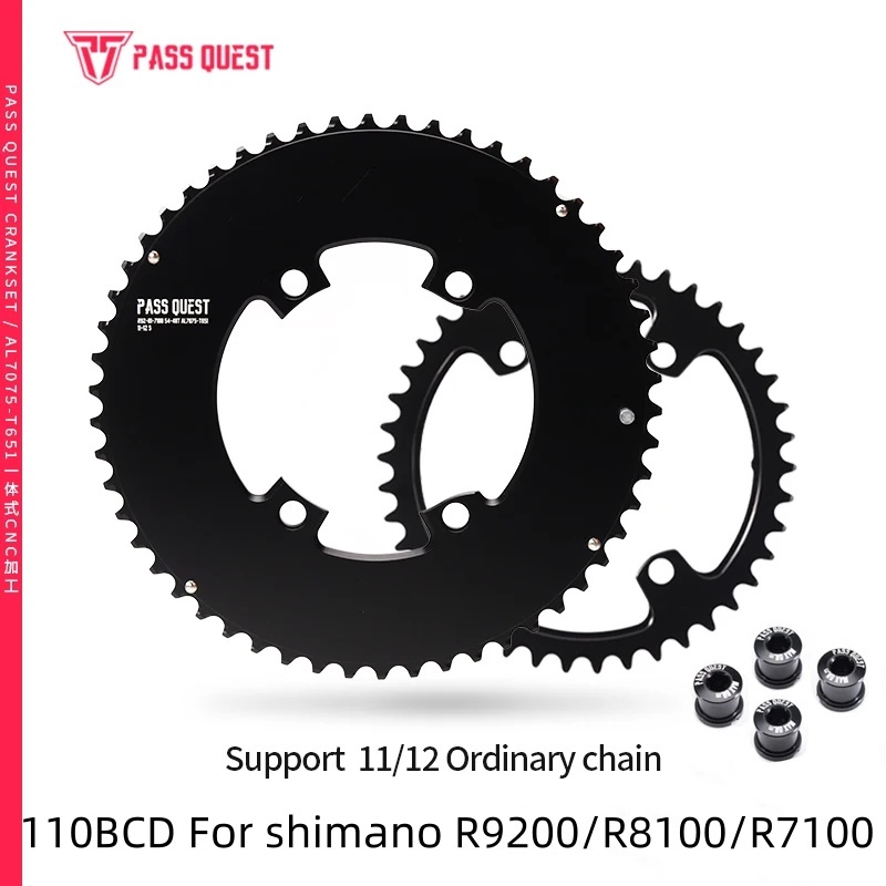 PASS QUEST Chainring 2x Ultegra R8100 Shimano 105 R7100 DuraAce R9200 ...