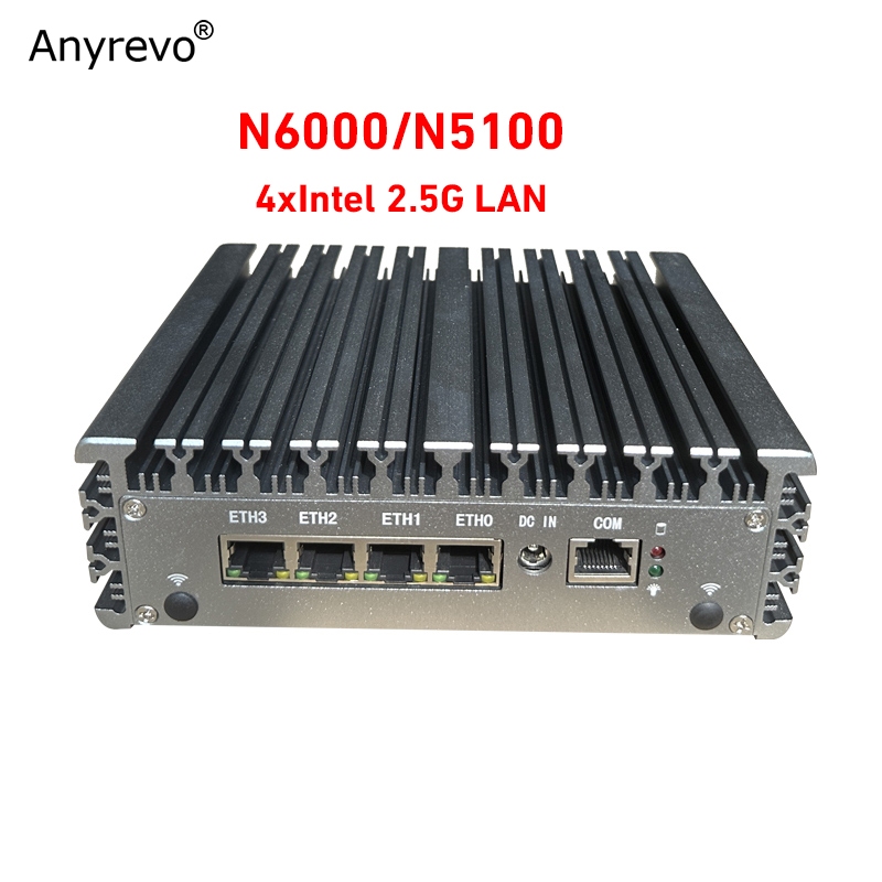 Firewall Router 4x i226-V 2.5G LAN Intel N6000 N5100 NVMe Fanless Mini ...