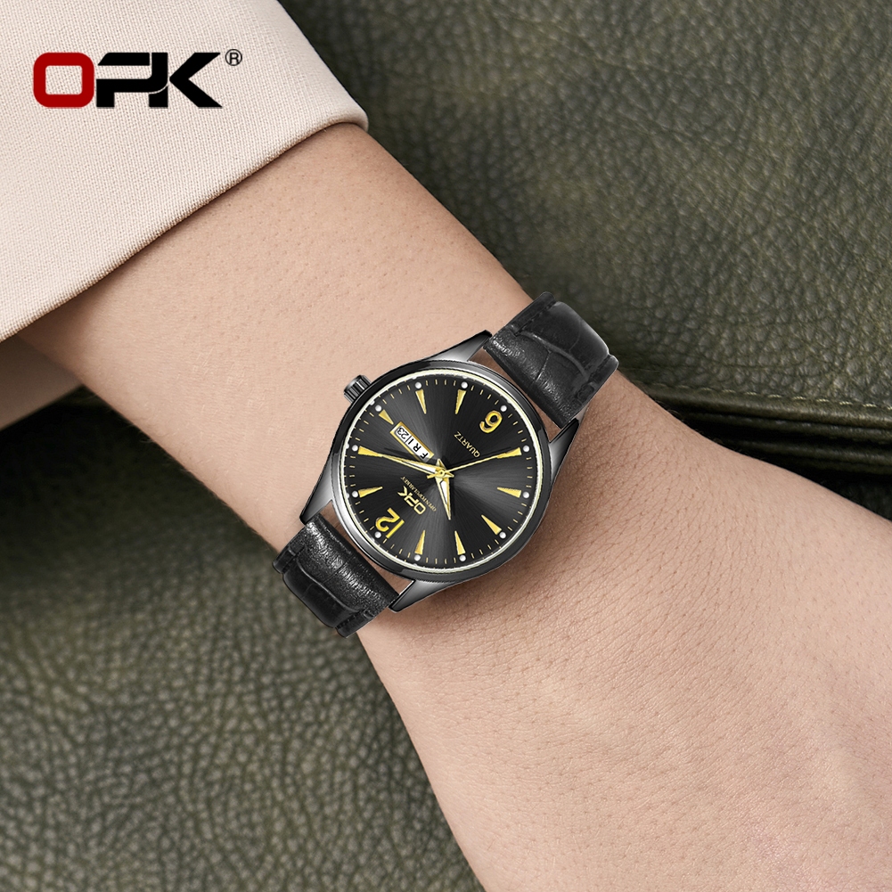 OPK Watch For Women Waterproof Original Box Seiko Quartz Leather Watch ...
