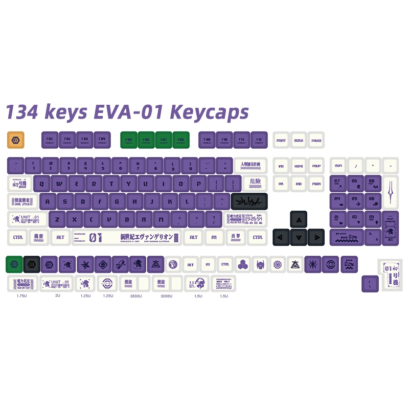 EVA Keycaps PBT Dye-sub XDA Profile Keycaps Custom mechanical keyboard ...