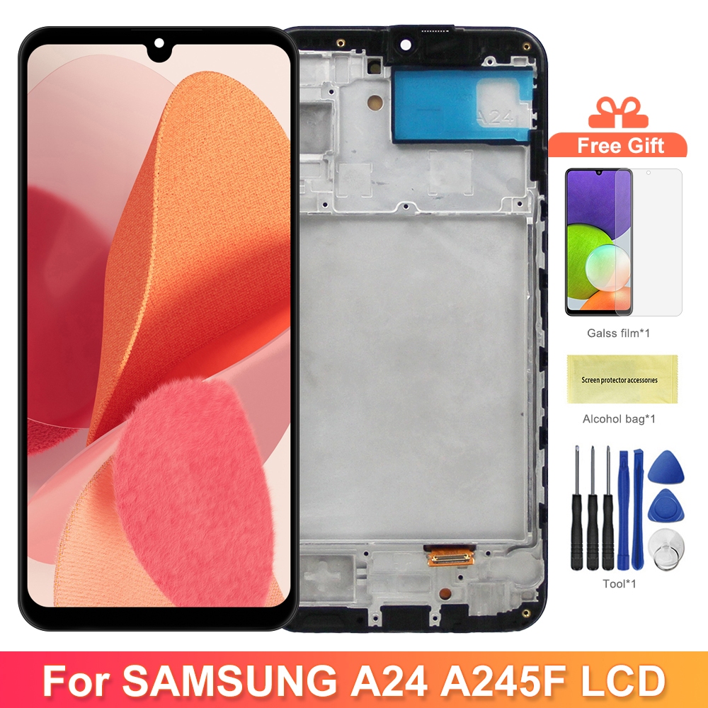 AMOLED For Samsung Galaxy A24 4G LCD Display Touch Screen Digitizer For ...