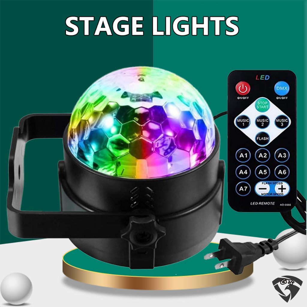Party Lights With Remote Control Dj Lighting RGB Disco Ball Strobe Lamp ...