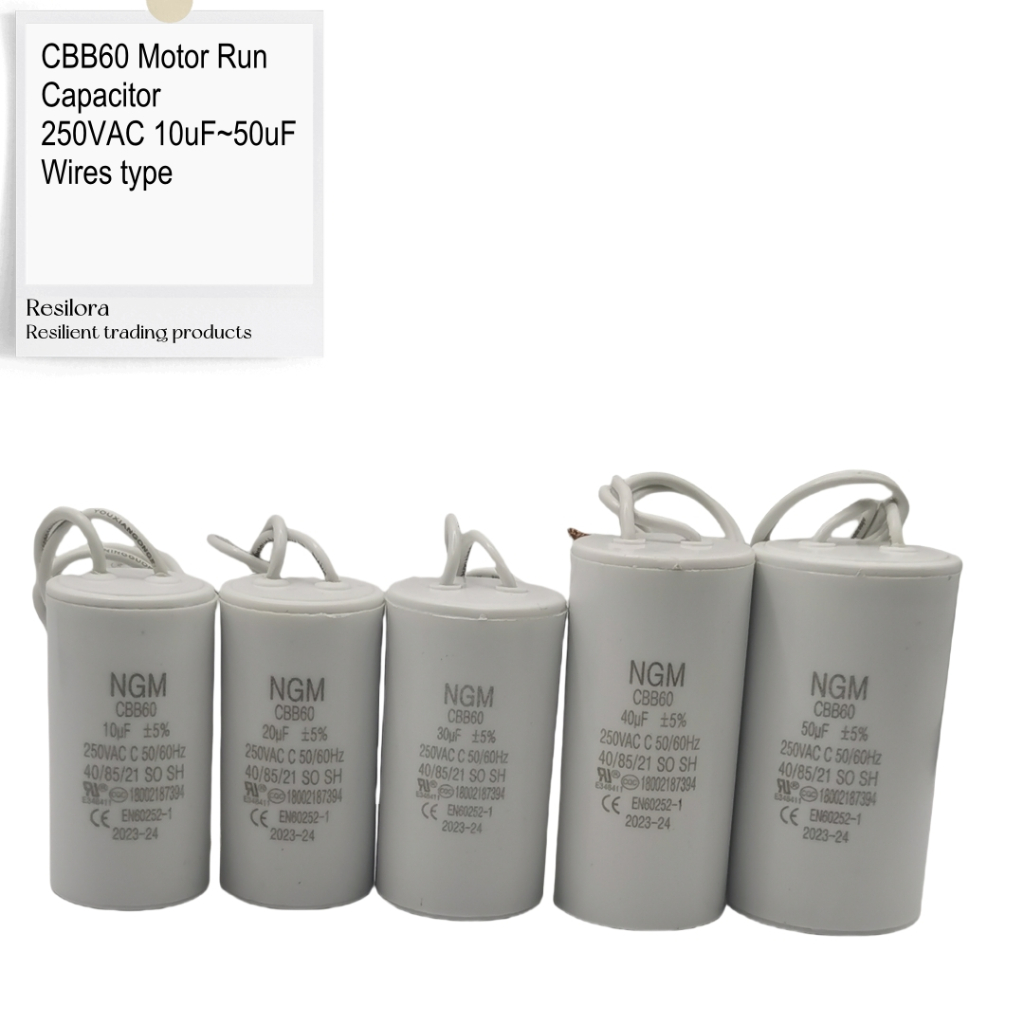 CBB60 Motor Run Capacitor 250VAC Volts 10uF~120uF, Metallized ...