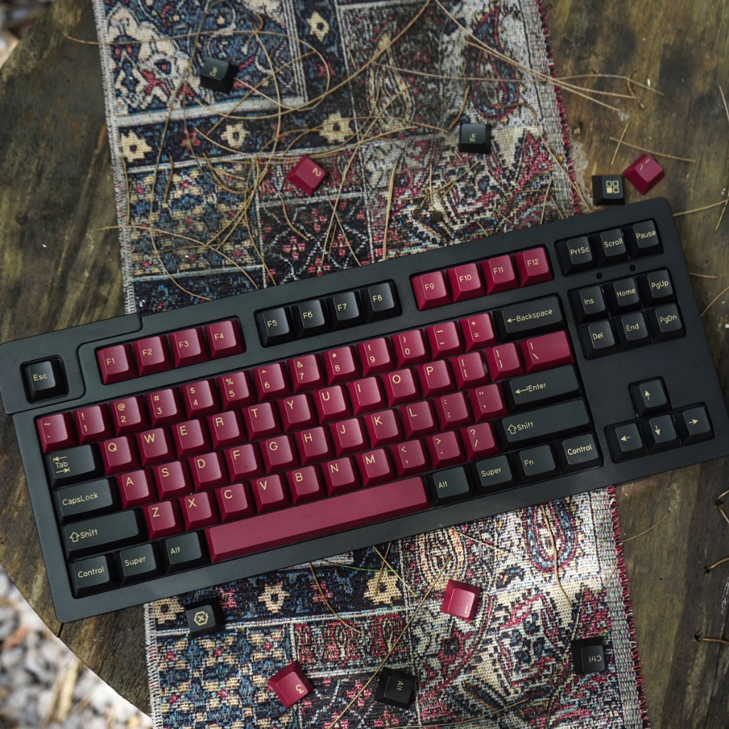 GMK Blue/Red Samurai Keycaps ABS Double-shot Cherry Profile Keycap ...