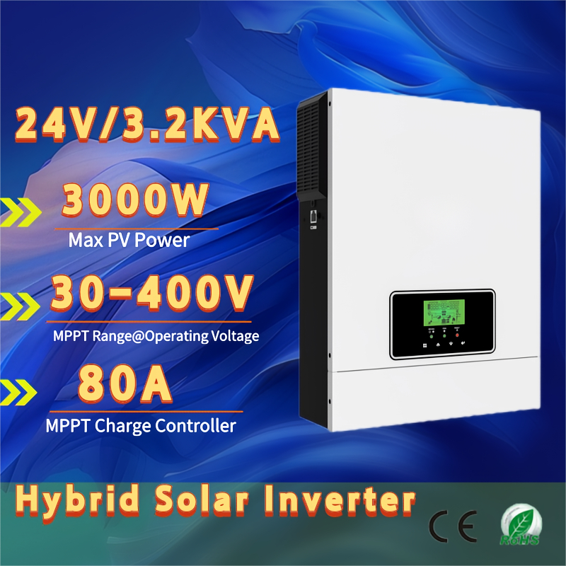 Hybrid Inverter 24v 3000w MPPT Solar Inverters for Solar PV Panel ...