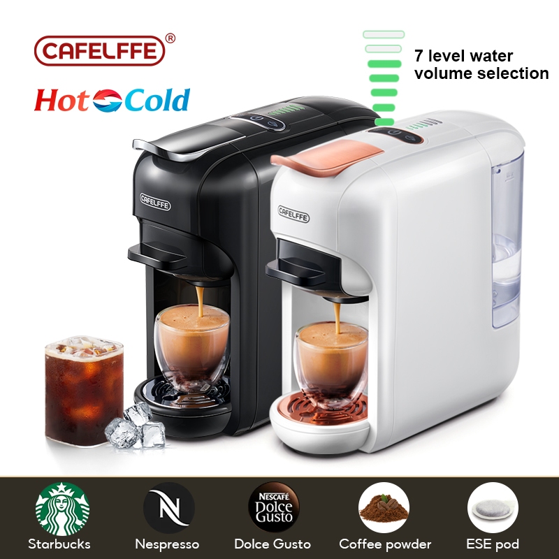Cafelffe 5in1 Capsule Coffee Machine 19Bar Hot/Cold Multiple Capsule ...