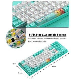 Akko Monet’s Pond 5087S QMK RGB Hot-swappable Mechanical Gaming ...