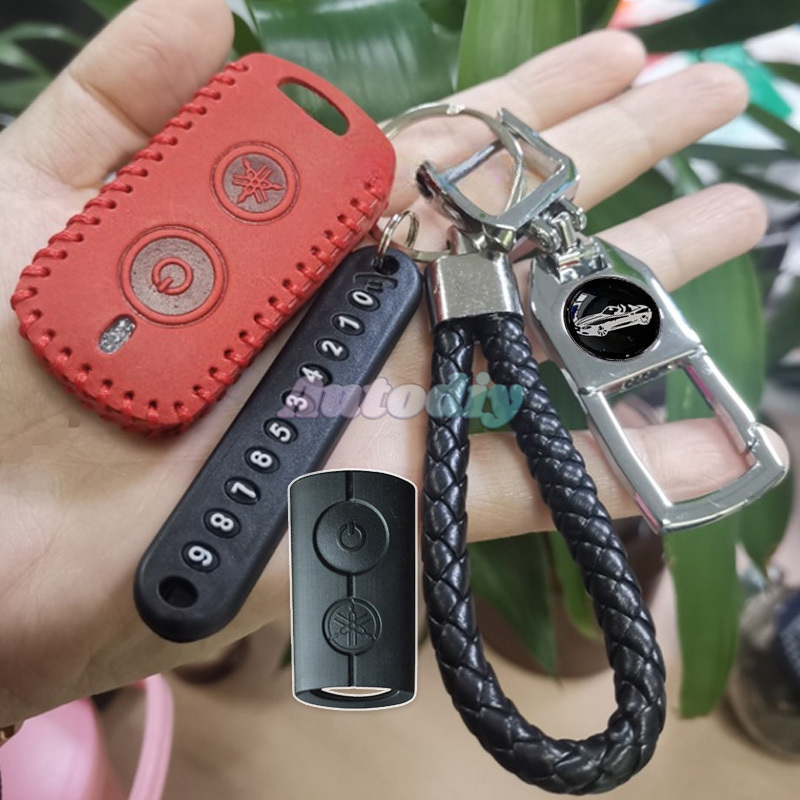 Yamaha Remote Leather Key Case Cover For Nmax v2 Aerox v2 Grande Latte ...