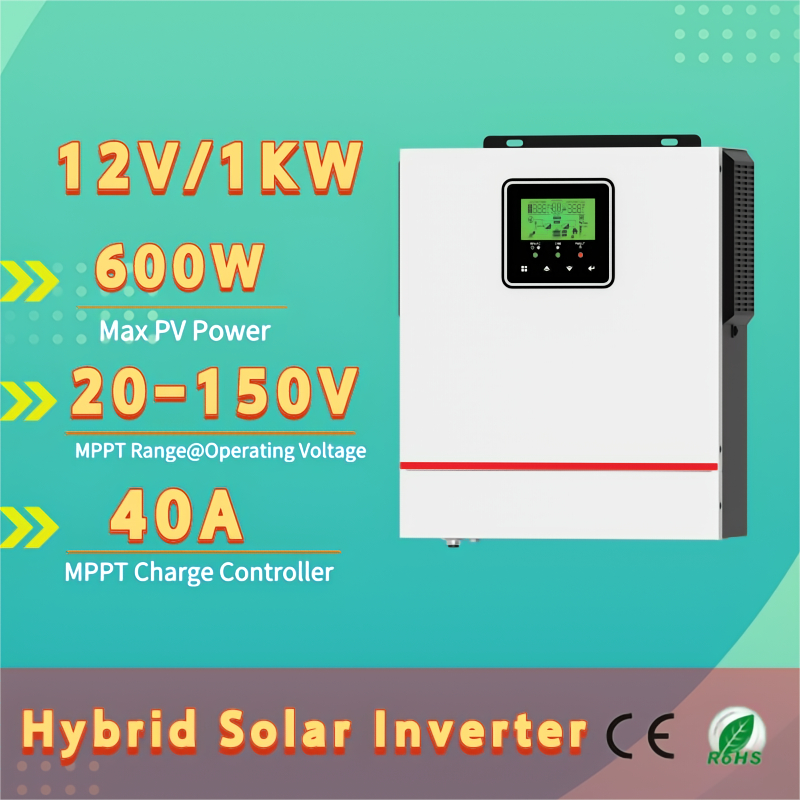12v 1kw/1000w Hybrid Inverter Solar Inverter with MPPT Solar Charge ...