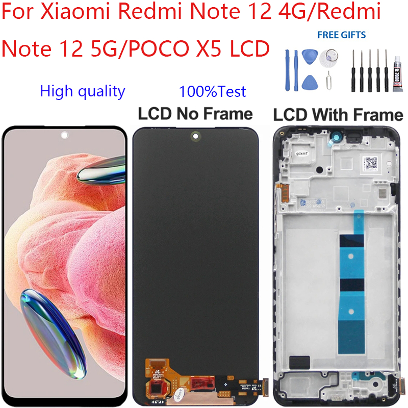 For Xiaomi Redmi Note 12 4G/Redmi Note 12 5G/POCO X5 LCD Display Screen ...