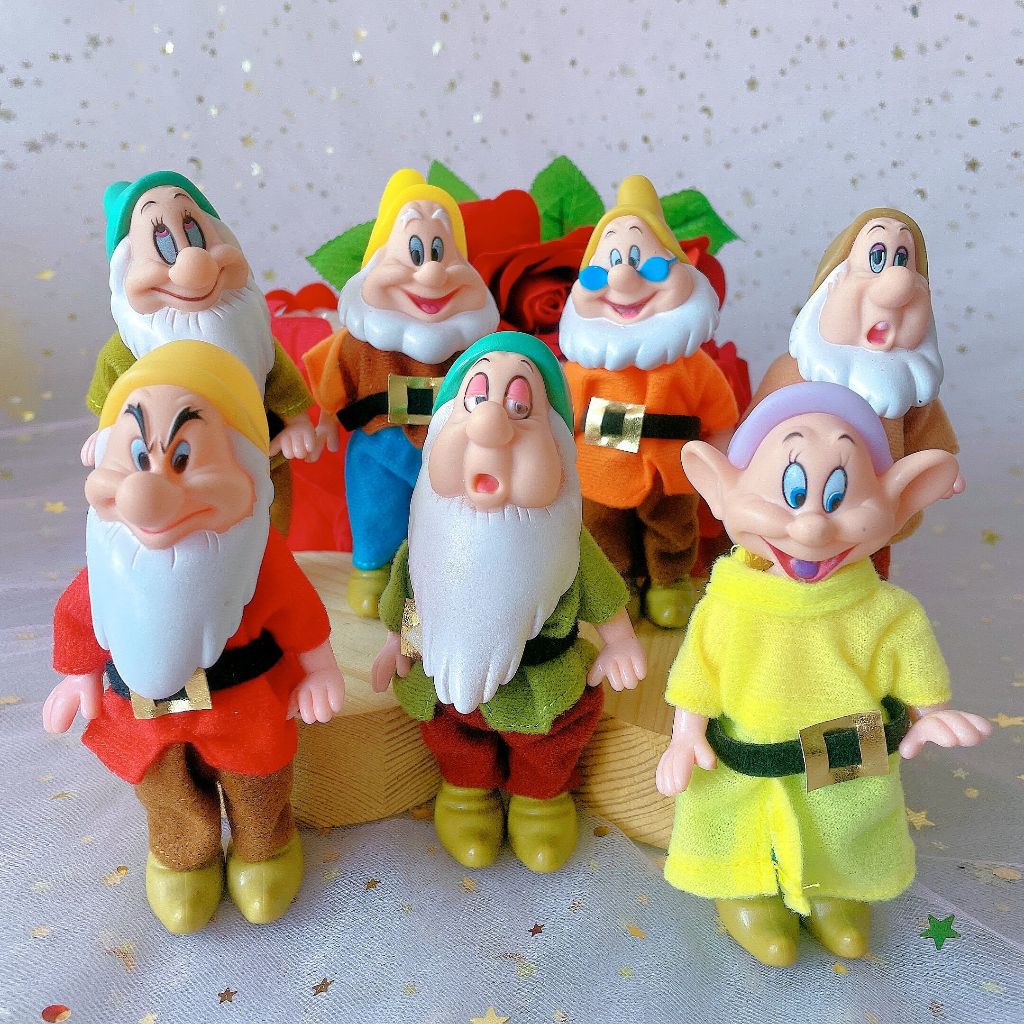 7Pcs/Set 11cm Snow White and the Seven Dwarfs Anime Figure Troll Elf Q ...