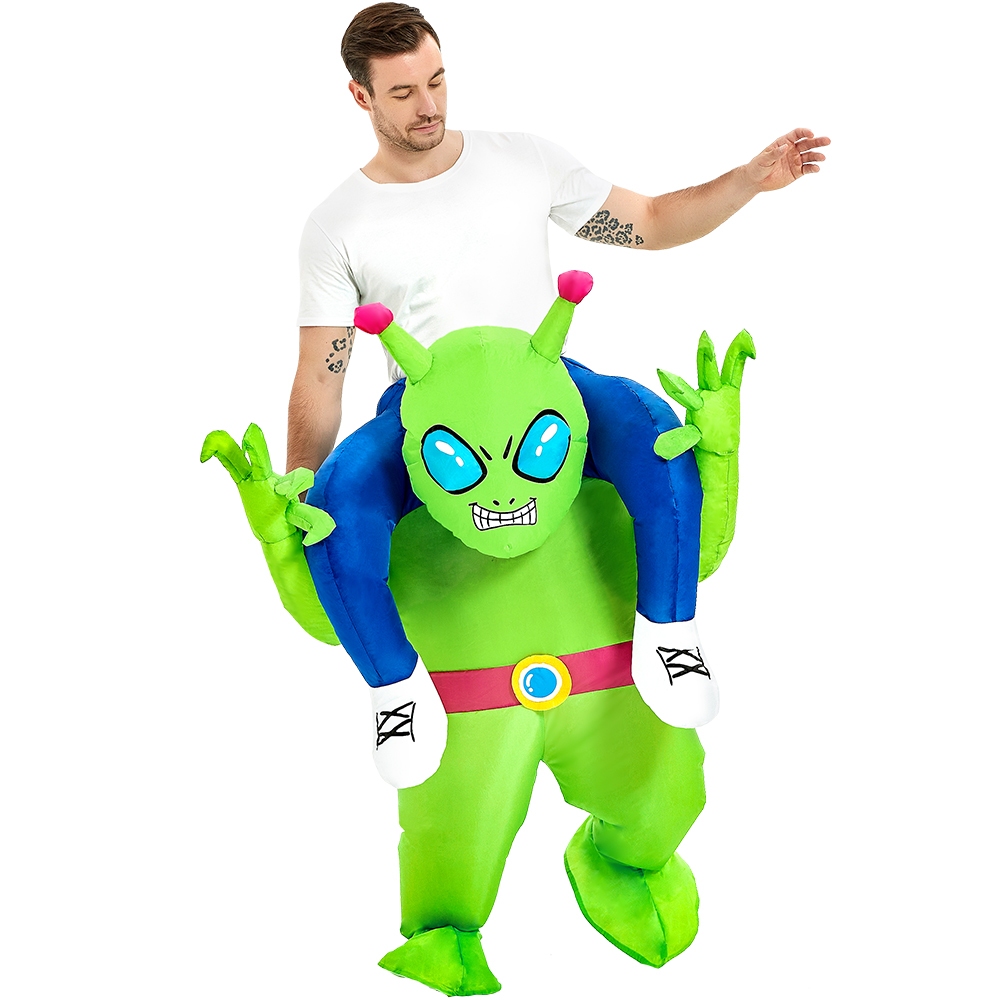 Riding Antenna Alien Inflatable Costume Adult Funny Horror Inflatable ...