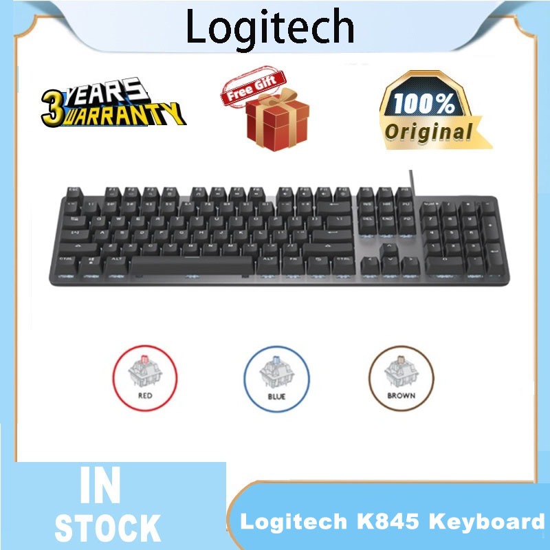 Logitech K845 Mechanical Gaming Keyboard Illuminated Backlight Cherry ...