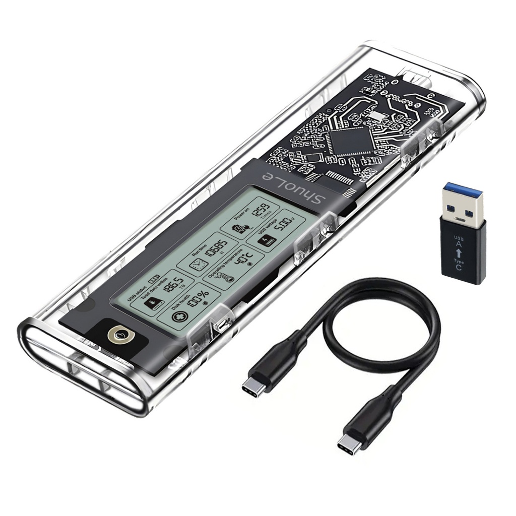 ShuoLe M.2 NVMe SSD Enclosure NGFF PCIe Casing SATA SSD BOX Adapter ...