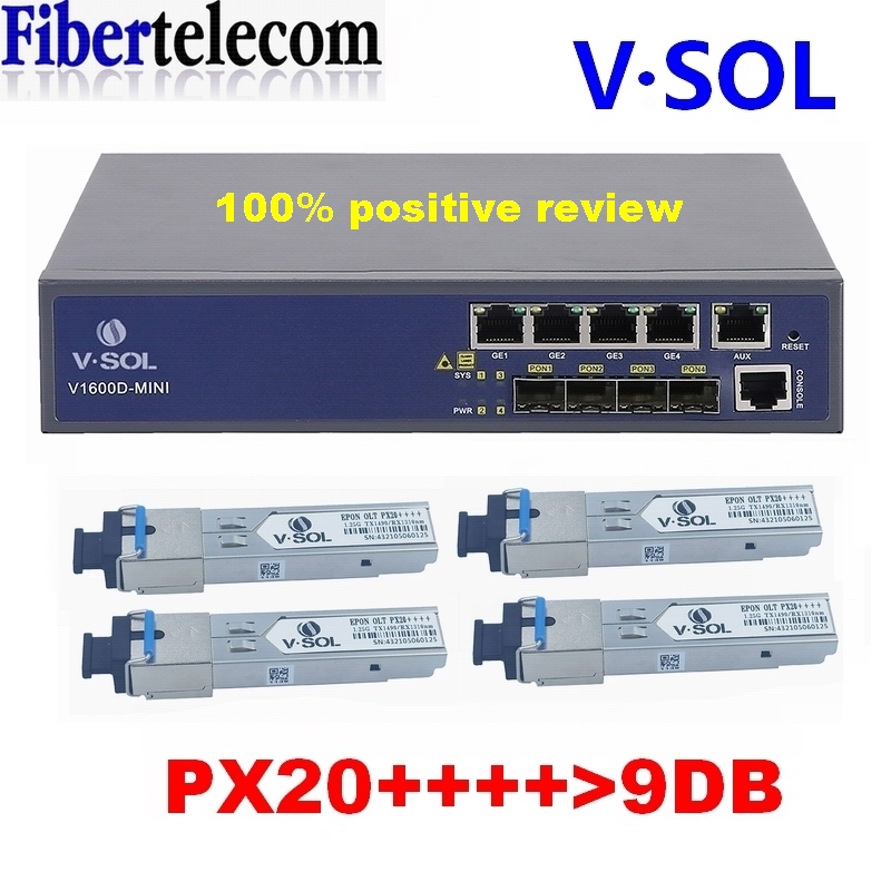 VSOL HIOSO EPON OLT 4PON Ports FTTH mini OLT CATV Carrier-grade high ...