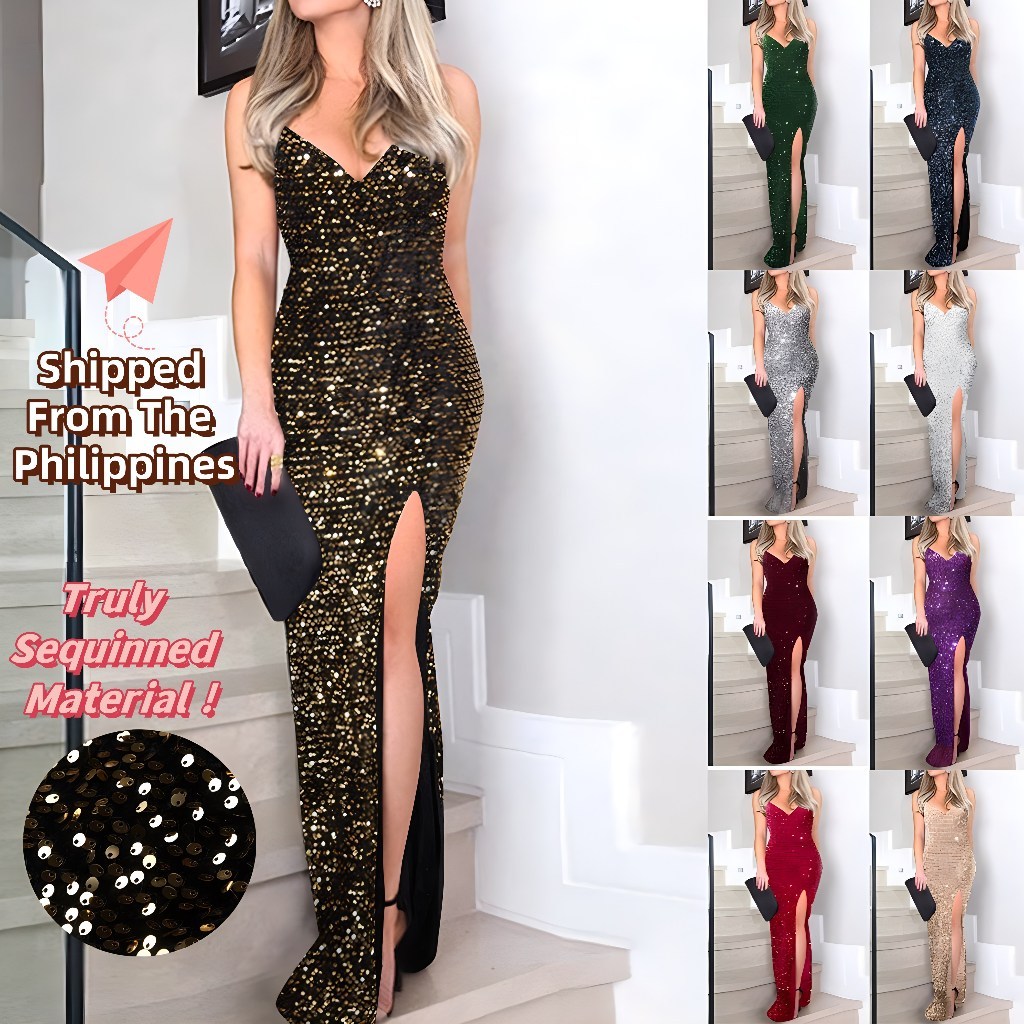 {Shipped From Manila+COD} Pang-party na dress Sexy Sequin Cocktail ...