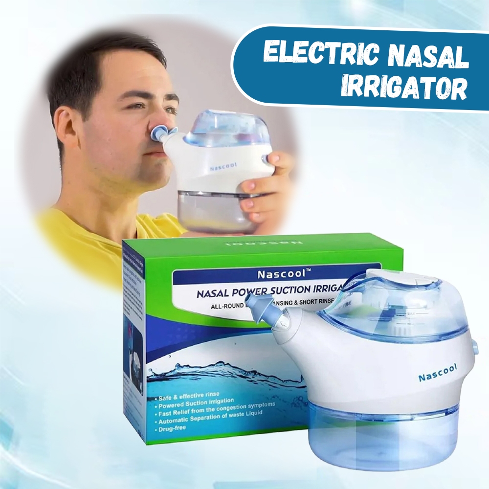 Electric Nasal Irrigation System with 50 Salt Packets Nose Wash Deep ...