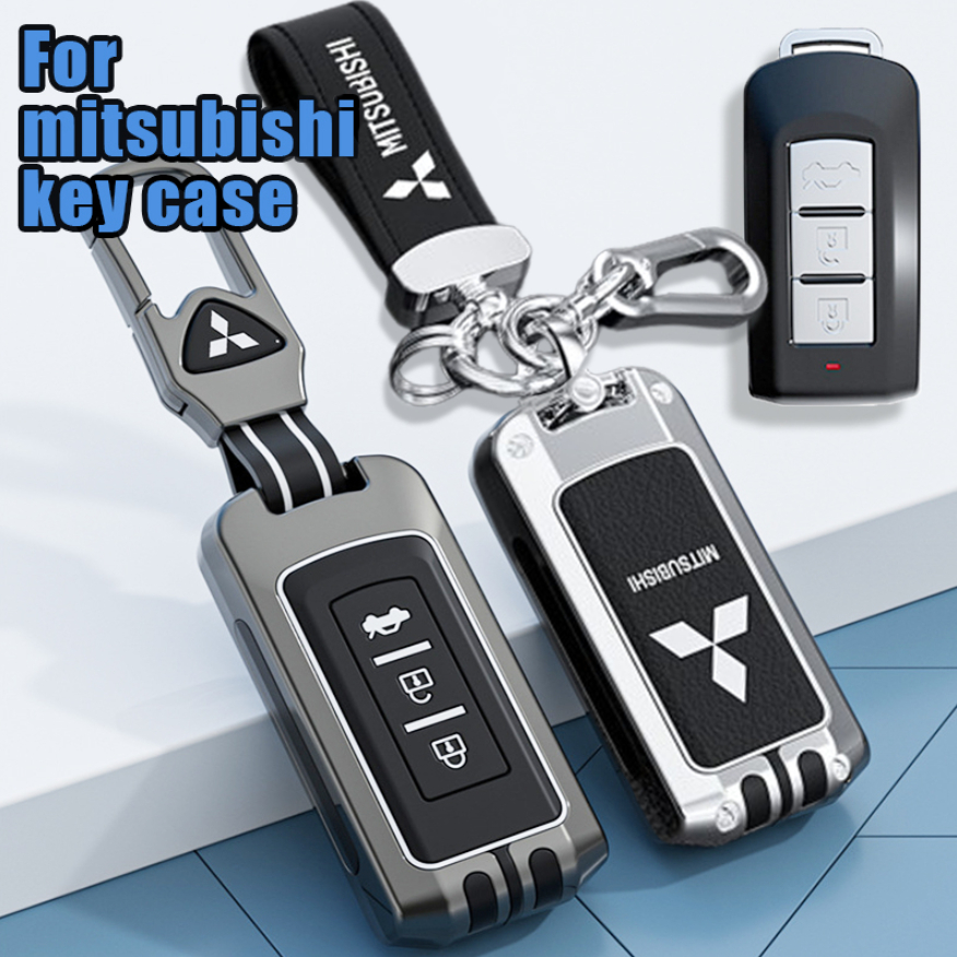 FOR Mitsubishi car key cover scratch resistant metal premium keychain ...