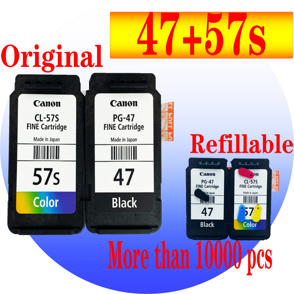 Hot Sale CANON PG-47/CL-57/CL-57S BLACK/COLOR FINE INK CARTRIDGE E400 ...