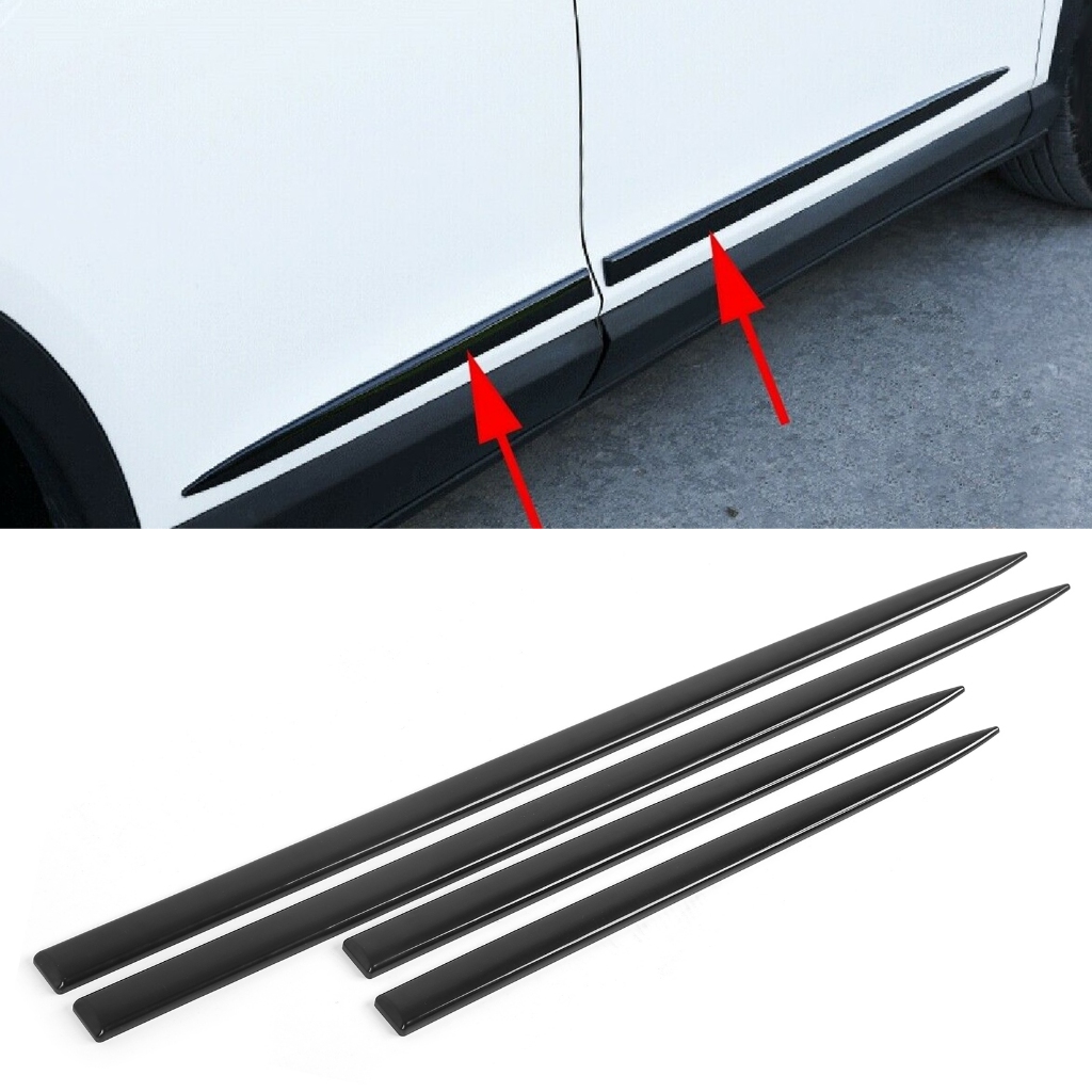 4PCS Door Cladding Side Body Moulding Trim Universal Automobile ...