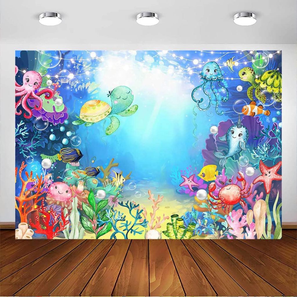 Under The Sea Photography Backdrop Ocean Animal Birthday Party ...
