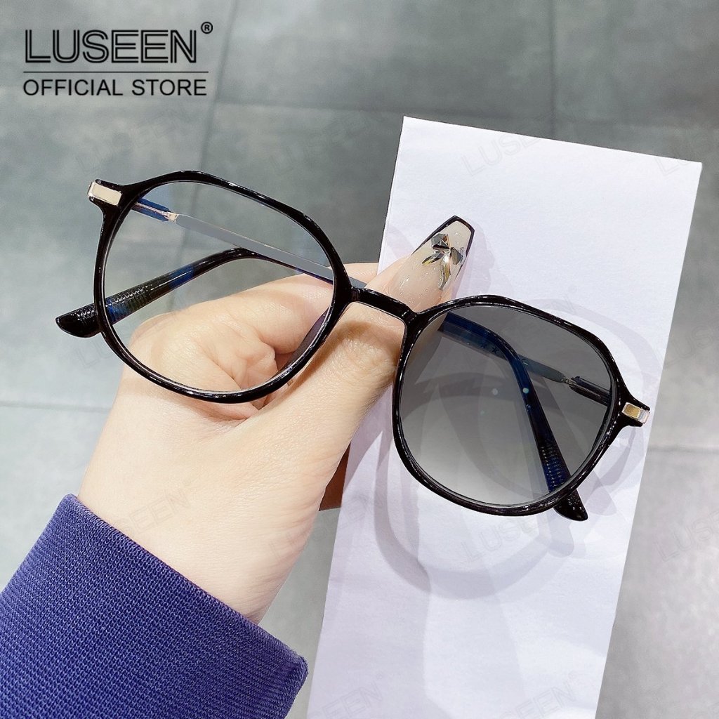 LUSEEN Eyeglass Anti Radiation Photocromic Eyeglasses For Women Men ...