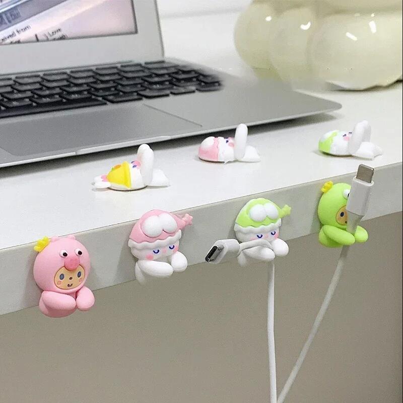 2pcs/set Kawaii Cartoon Cable Clips Kawaii USB Charger Data Line Fixer ...