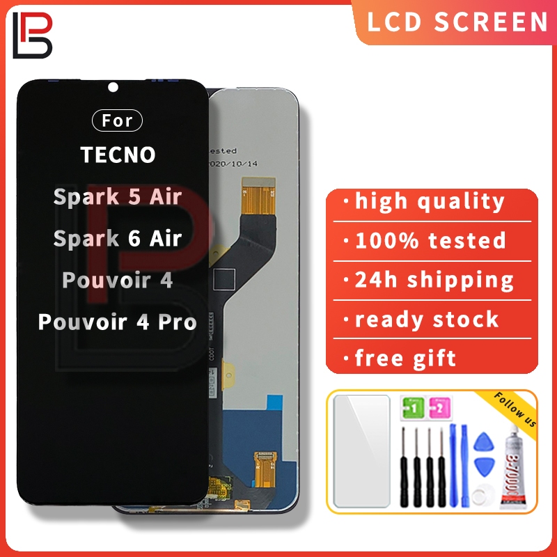 For Tecno Spark 5 Air Spark 6 Air Pouvoir 4 LC7 Pouvoir 4 pro LC8 KD6 KE6 KE6j Lcd Touch Screen ...