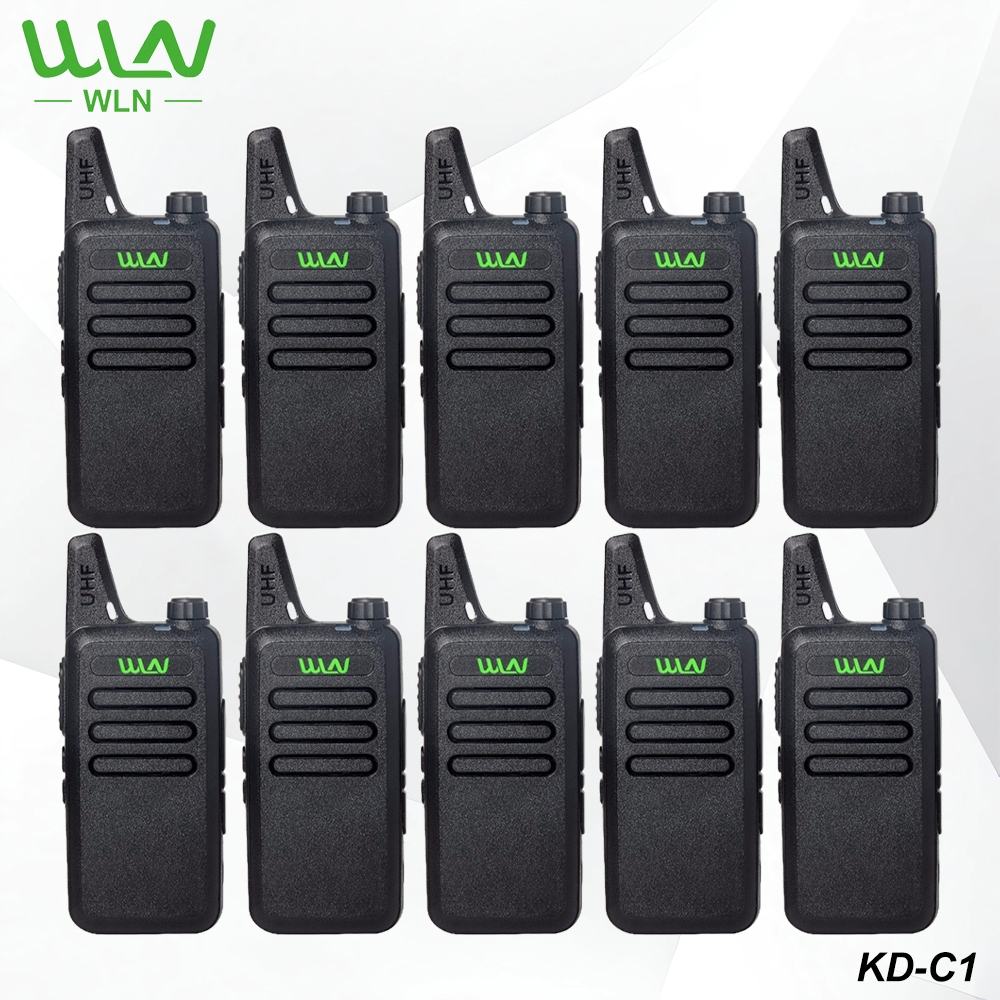 10 PCS WLN KD-C1 5W 16 Channel UHF 400-470MHz Two-Way Walkie Talkie ...